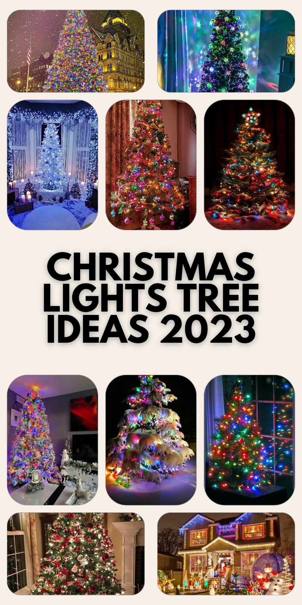 2023 Christmas Tree Ideas: Spark Joy with Colored Lights, Multicolor ...