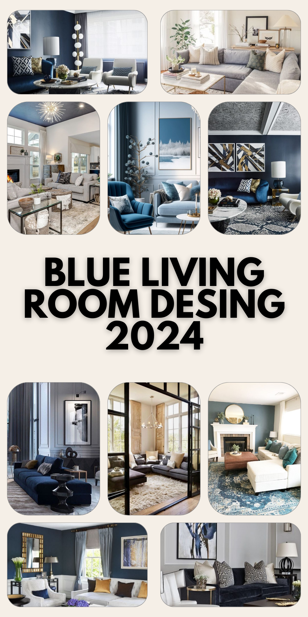 Blue Living Room Design 2024: Elevate with Navy, Gray, and Royal Paint ...