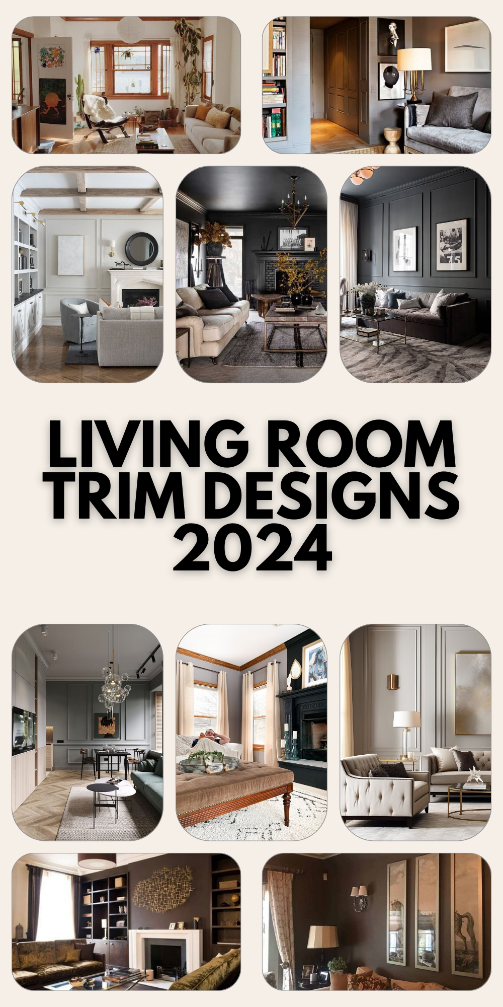 2024 Living Room Trim Designs: Wood, Dark, and Oak – Elevate Your Space ...