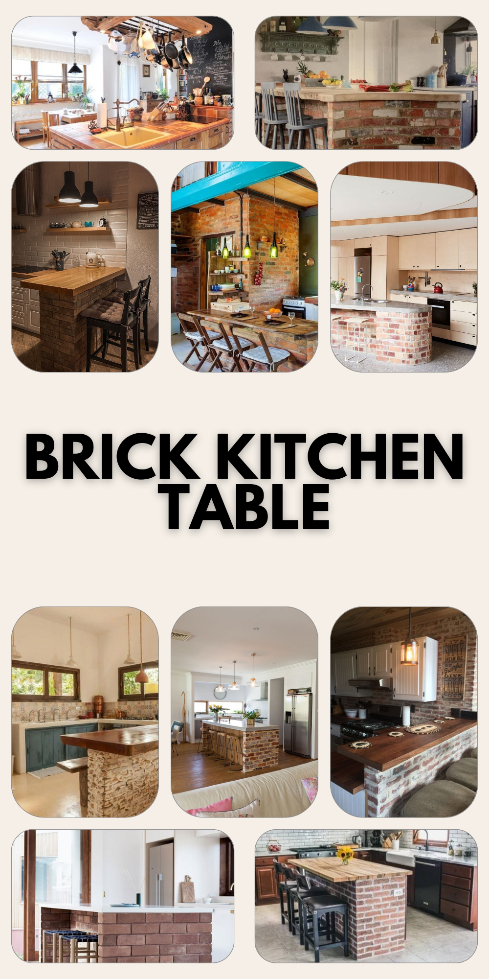 Stylish Brick Kitchen Table Designs for Modern Homes – plixro.com