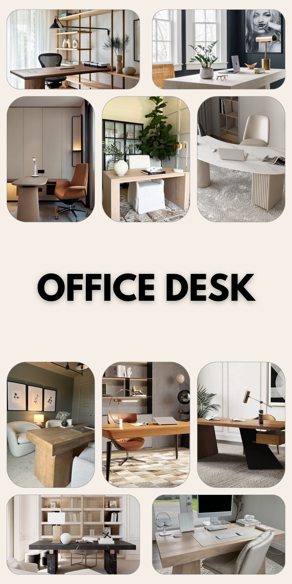 Chic Office Desk Designs & Decor Tips for a Stylish, Organized ...