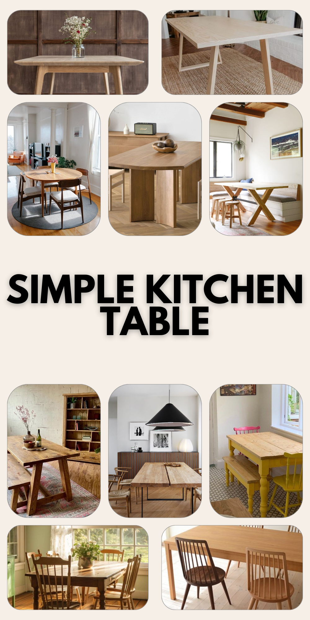 Chic Simple Kitchen Tables - Elegant Decor & Centerpiece Ideas