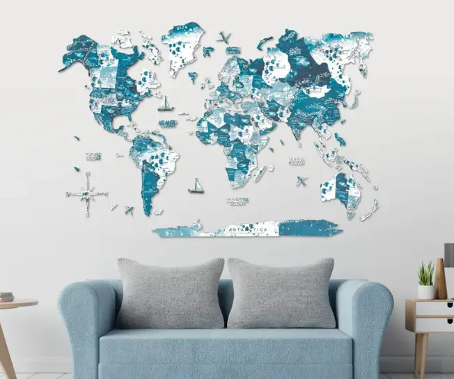 Discover the Elegance of World Map Art Decor: A Timeless Addition to ...